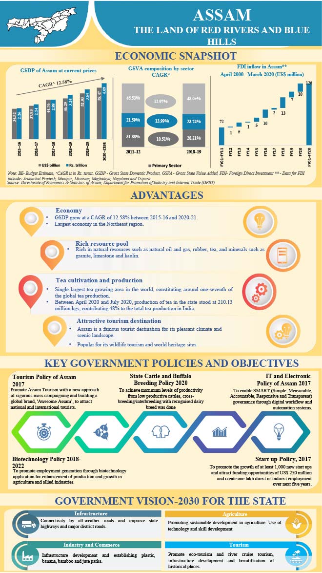 Industrial Development & Economic Growth In Assam Infographics | IBEF